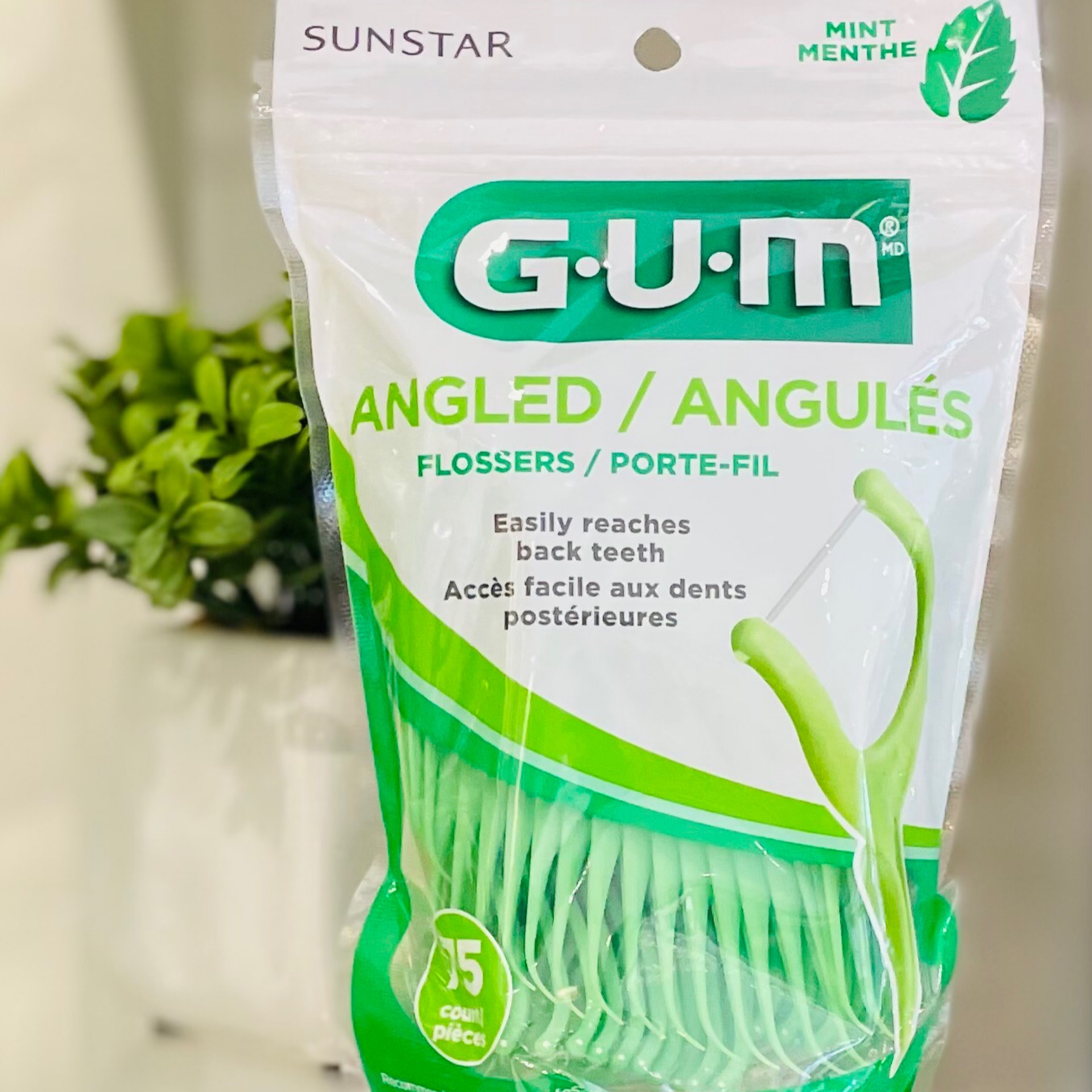 G.U.M Angled Flossers 75/bag - Oral Health Shoppe